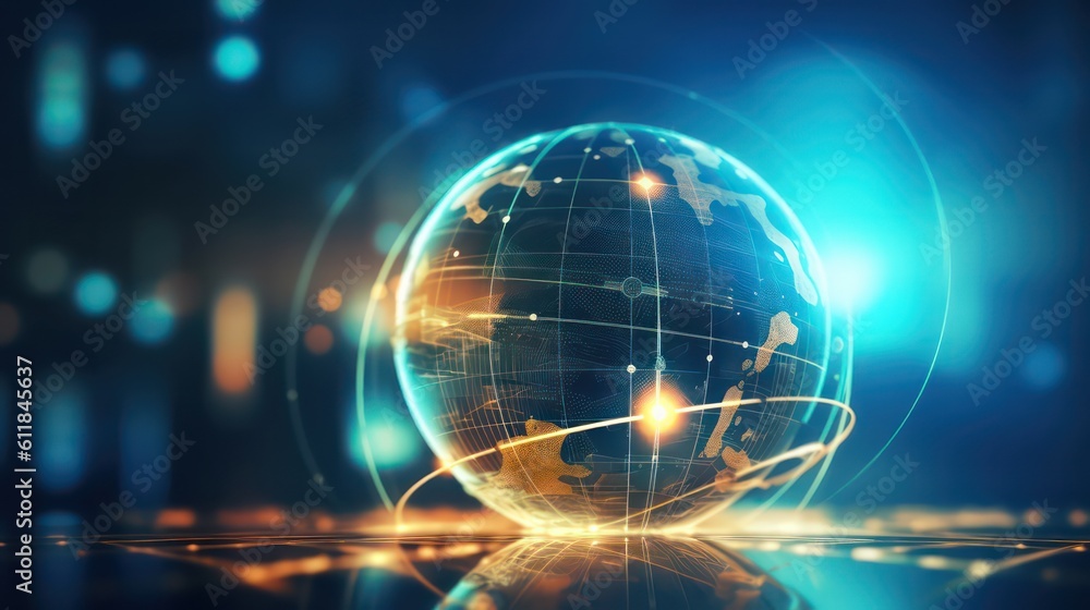 AI generated 3d image of world model with a global network light field ...