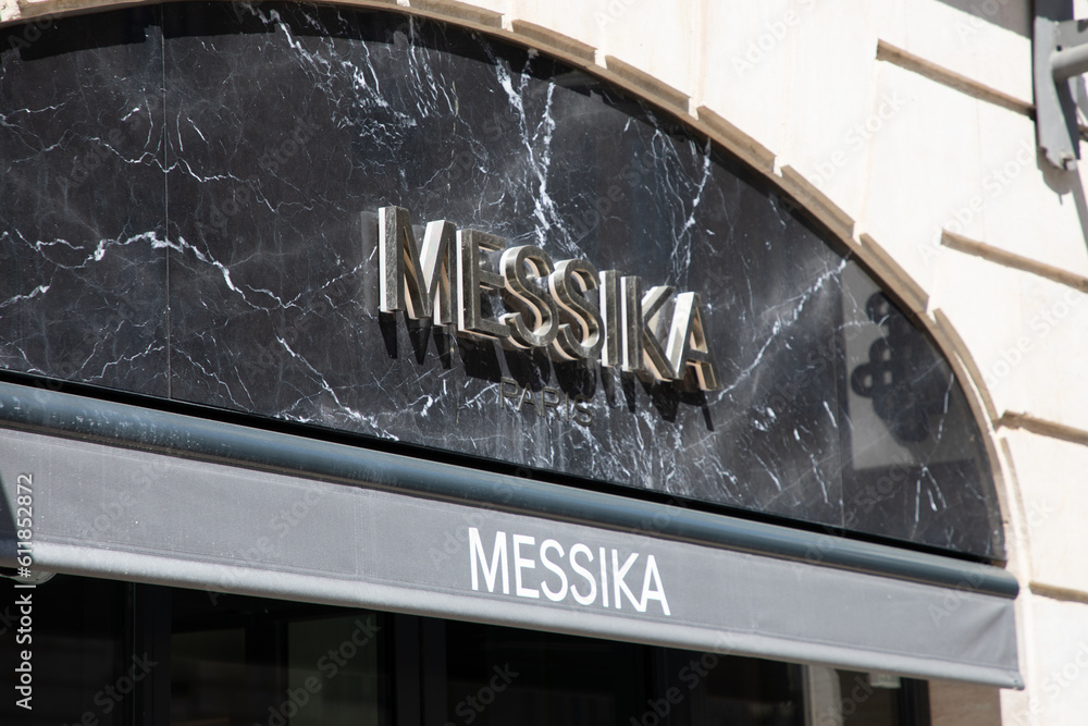 messika logo brand and text on shop Luxury Jewelry and High store ...