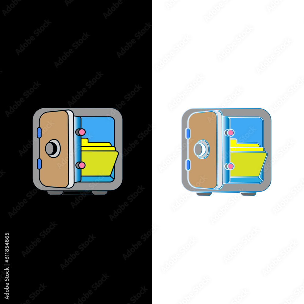 Vetor de File cabinet icon, Storage shelf, Document organizer symbol ...