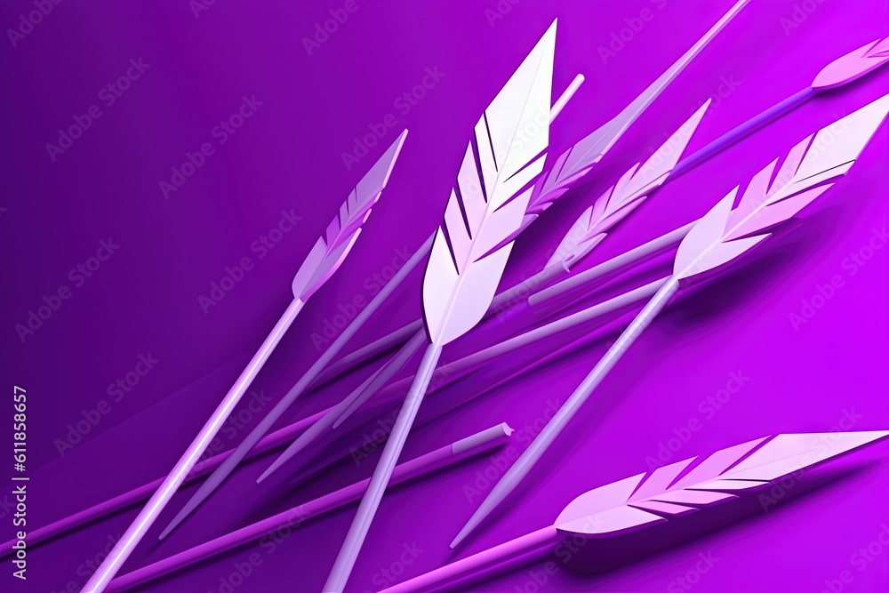 a purple background with three arrows and a purple background with ...
