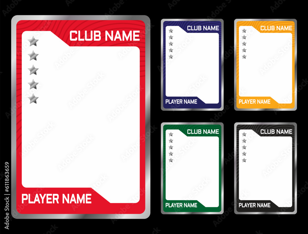 player trading card frame border template for game, toys, hockey player ...