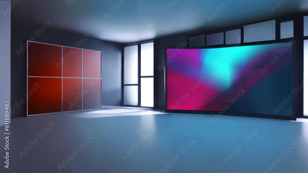 Immersive Virtual TV Studio Background Loop for Dynamic Productions ...