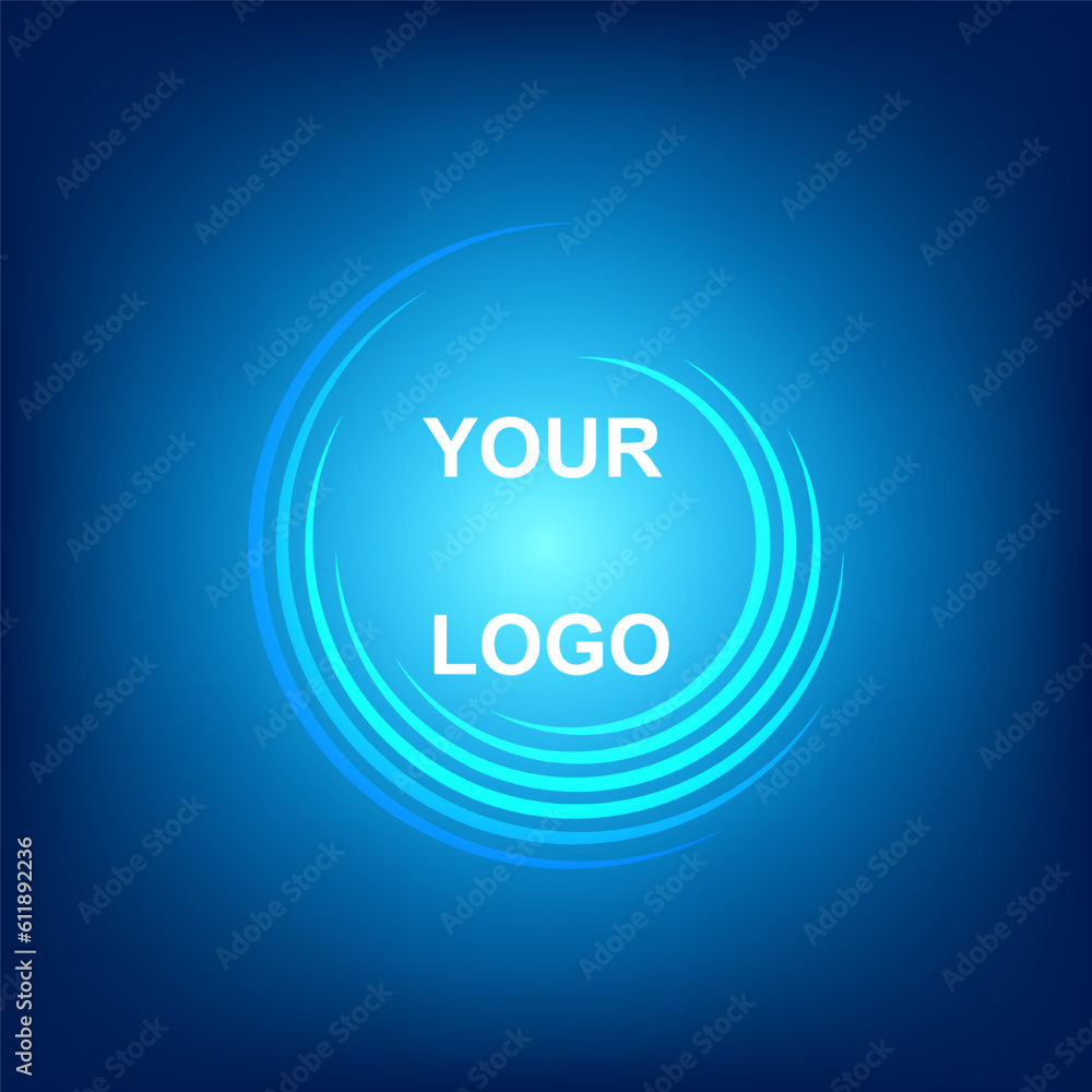 Blue energy logo background design Stock Vector | Adobe Stock