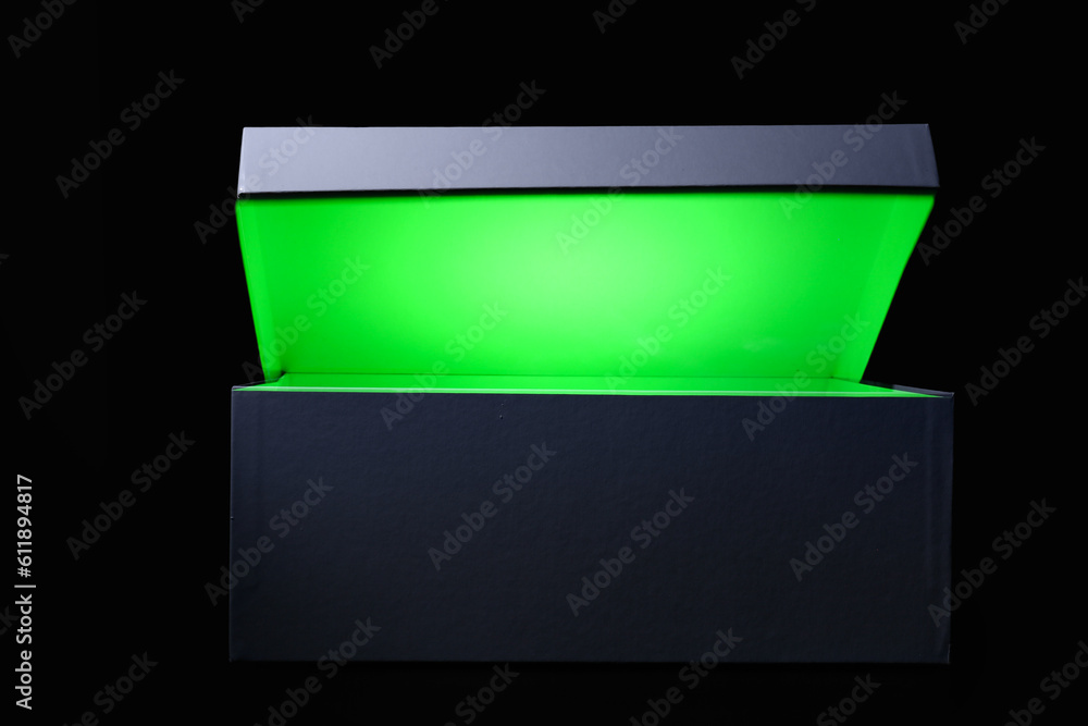 Camera flash in box on black background Stock Photo | Adobe Stock