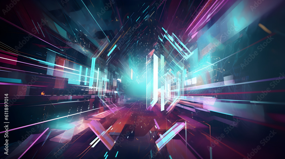 Abstract technology background with futuristic elements, showcasing a ...