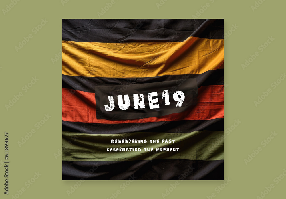 Juneteenth Celebration Banner For Social Media With Generative Ai Stock ...