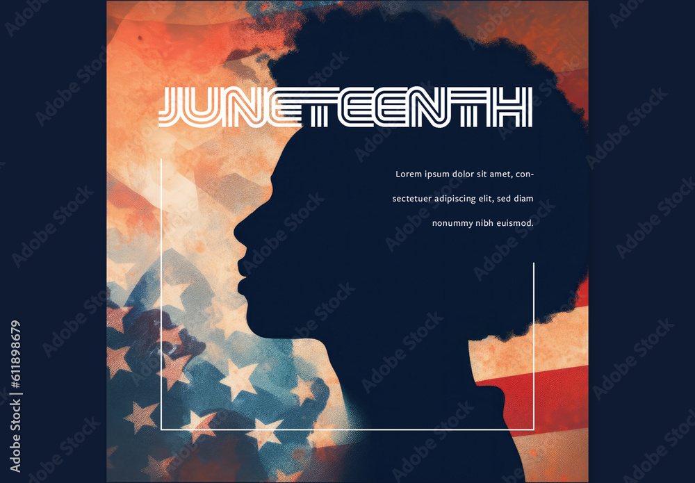 Celebration Of Freedom Social Media Layout With Generative Ai Stock ...