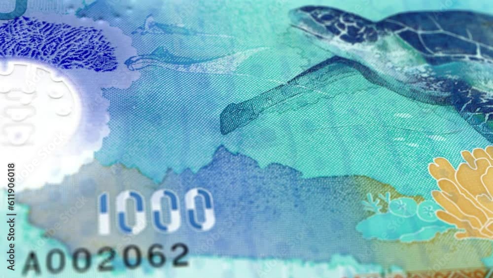 Maldives Maldivian Rufiyaa 1000 Banknotes, One Thousand Maldivian ...