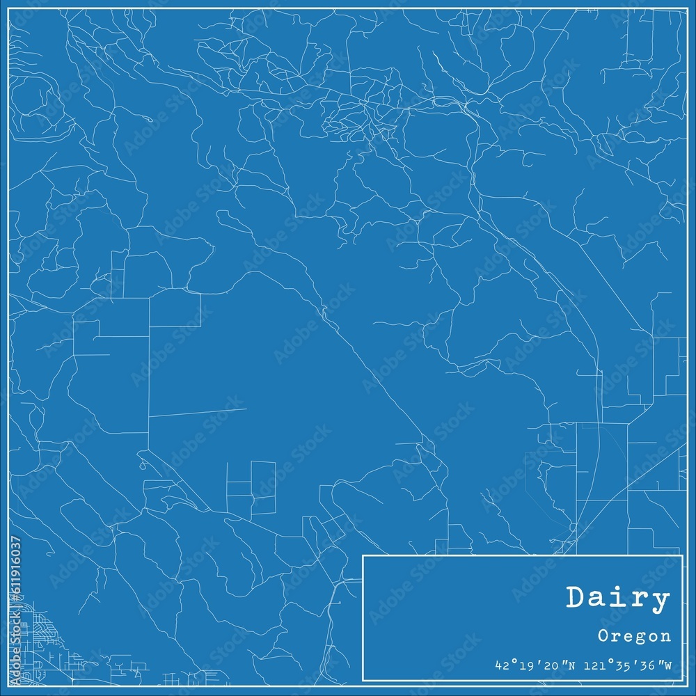 Fototapeta mapa świata dla dzieci Blueprint US city map of Dairy ...