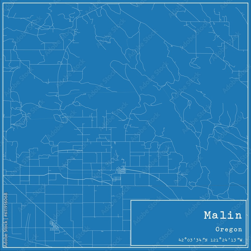 Fototapeta mapa świata dla dzieci Blueprint US city map of Malin ...