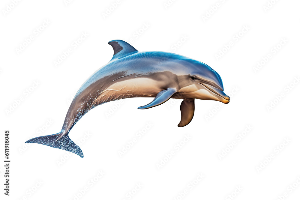 dolphin isolated white background PNG Stock Illustration | Adobe Stock