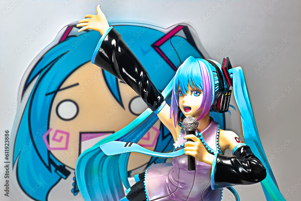 OSAKA,JAPAN - June 11 2023 : Display of HATSUNE MIKU Figure from the ...