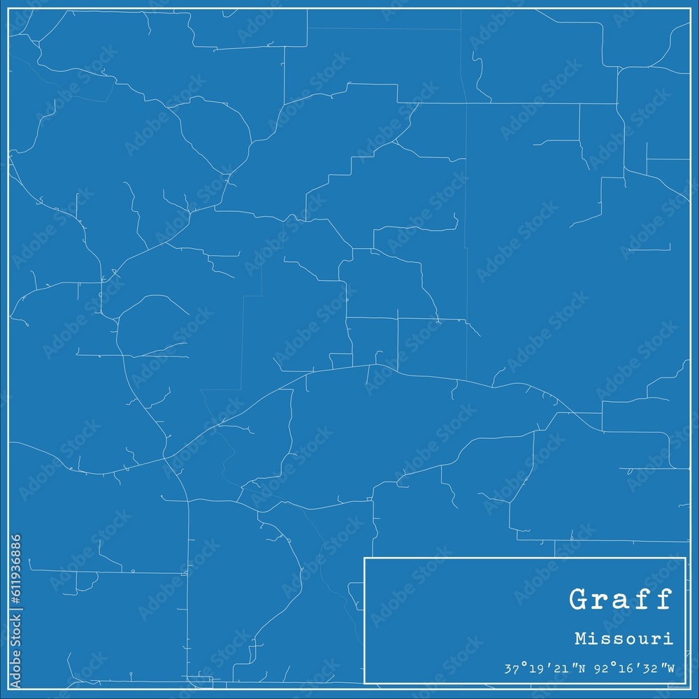 Fototapeta mapa świata dla dzieci Blueprint US city map of Graff ...