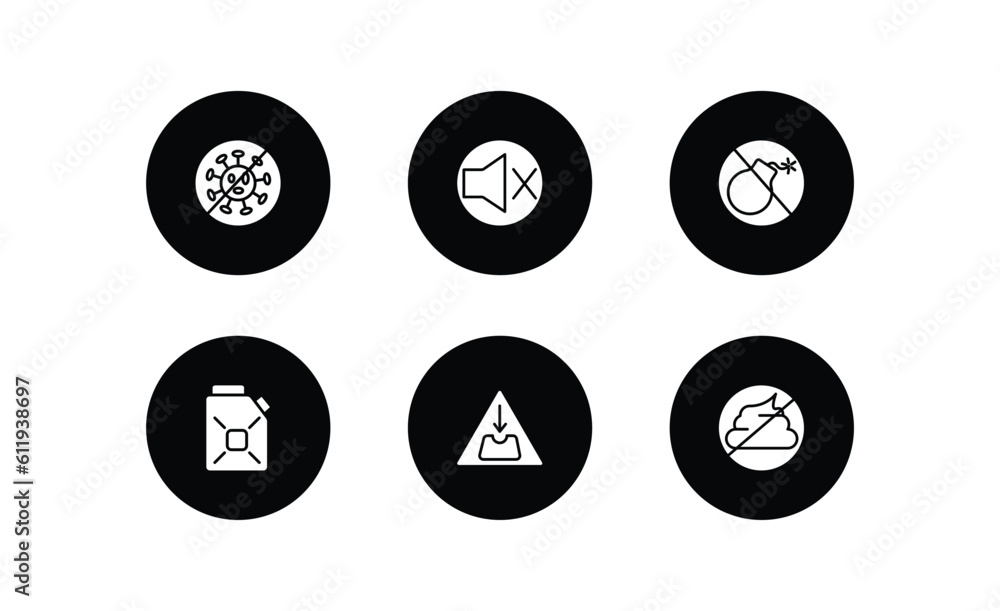 traffic signs filled icons set. traffic signs filled icons pack ...