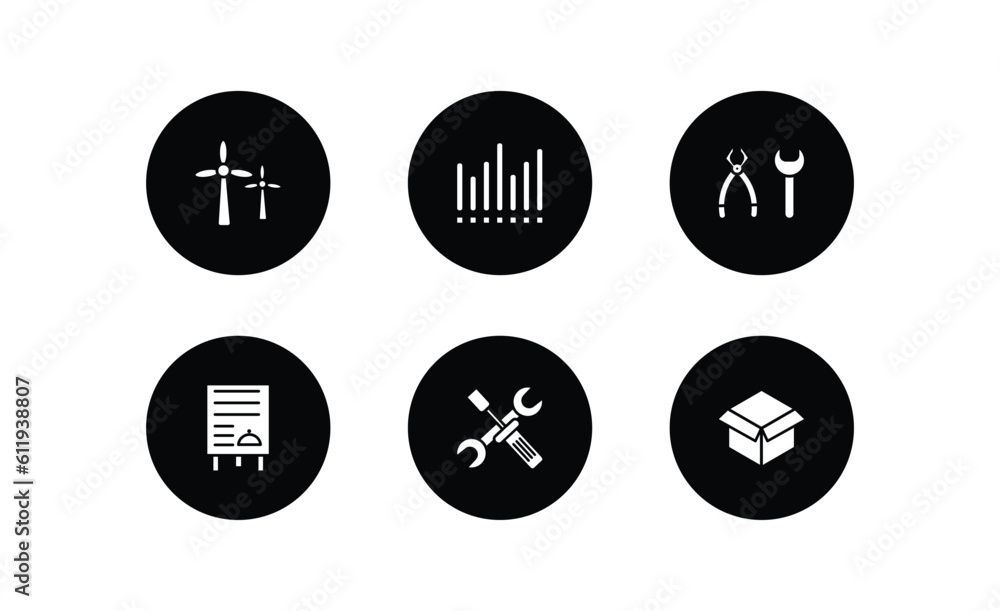 tools and utensils filled icons set. tools and utensils filled icons ...