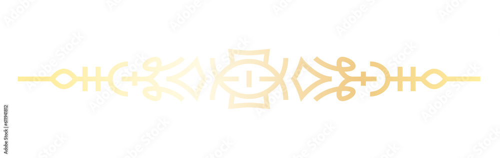 Line art luxury golden border. Abstract golden elegant text divider for ...