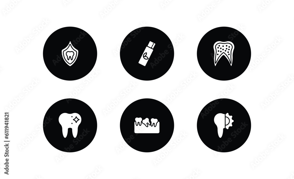 dentist filled icons set. dentist filled icons pack included dental ...
