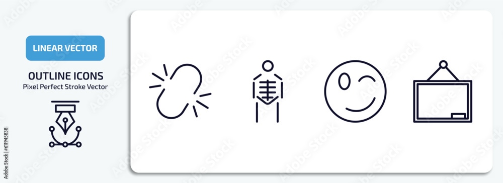 User Interface Outline Icons Set User Interface Thin Line Icons Pack Included Unlink Anatomy