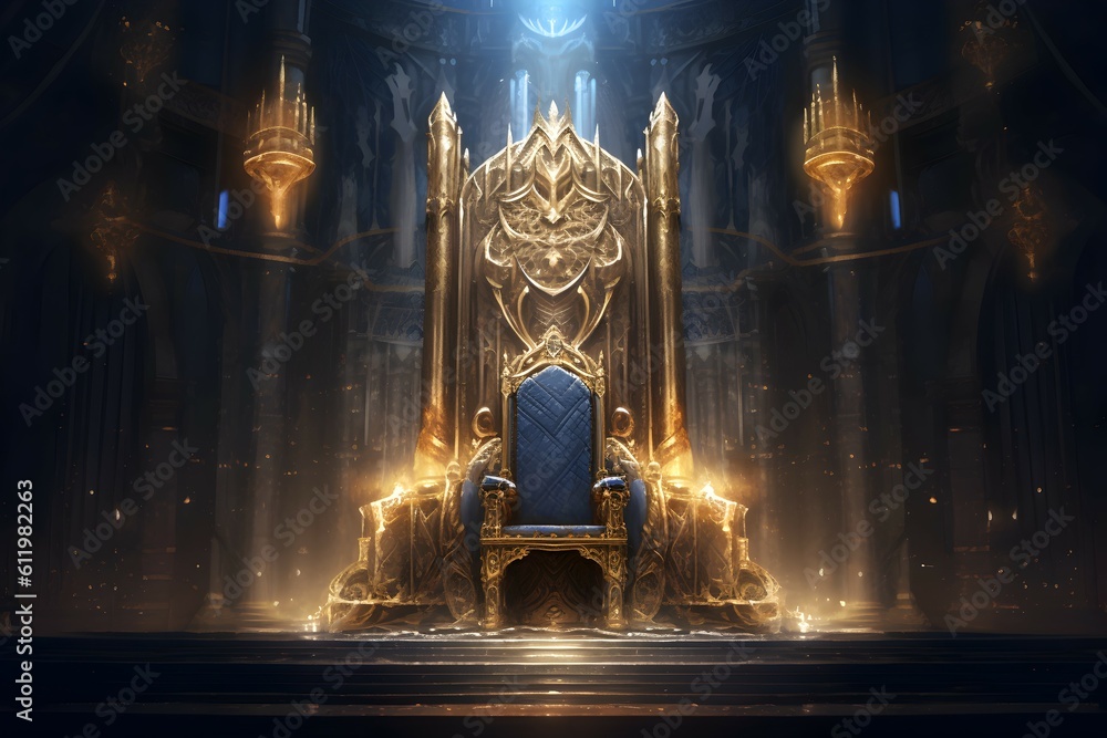magical glowing throne Stock Illustration | Adobe Stock
