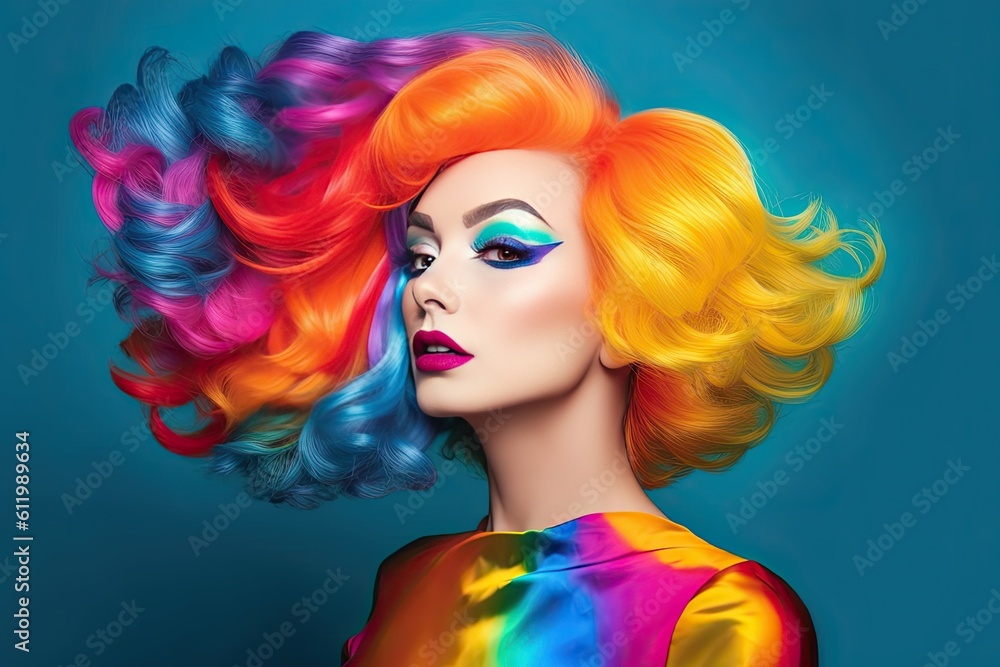 Portrait of drag queen, fictional character, ai generative Stock ...