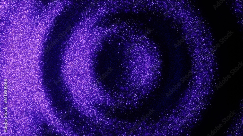 Abstract background with purple magic shiny glow glitter lines and ...