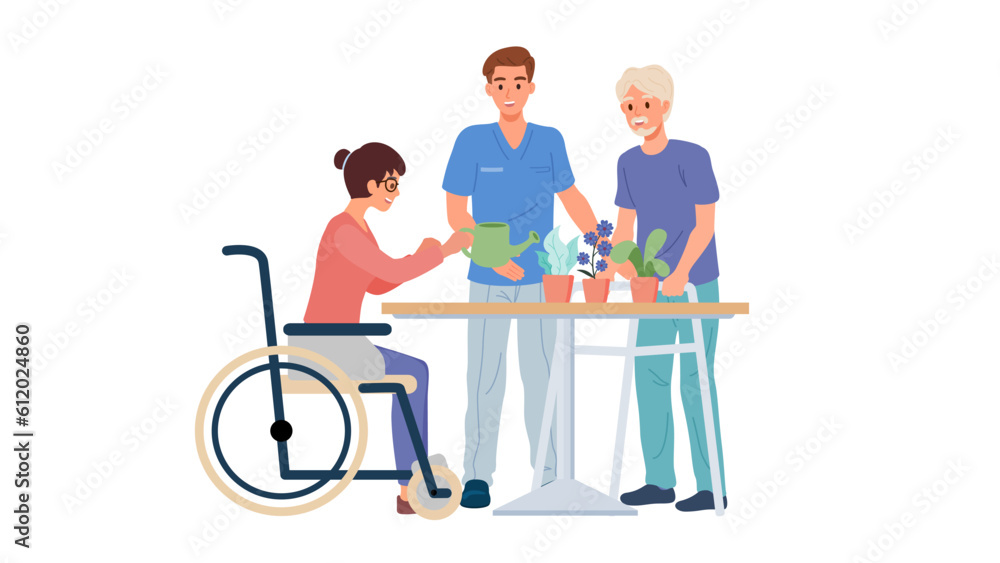 Occupational therapy activity rehabilitation session for disabled ...