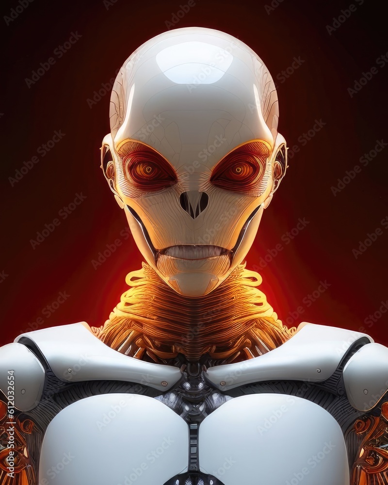 Alien Robots with glowing eyes and color. This is good for any part of ...