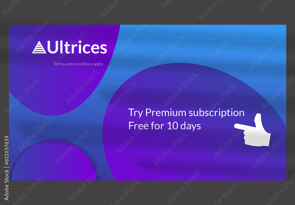 Slideshow Ad Layout with Vanishing Gradient and Paper Cut Shapes Stock ...