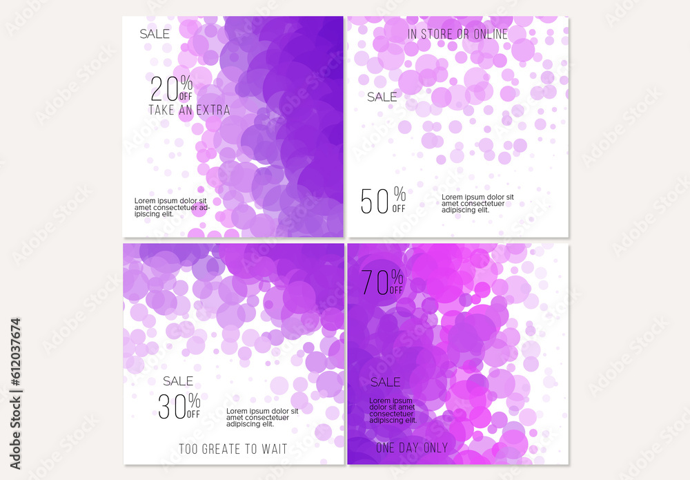 Social Media Post Layout with Bright Transparent Overlapping Circles ...