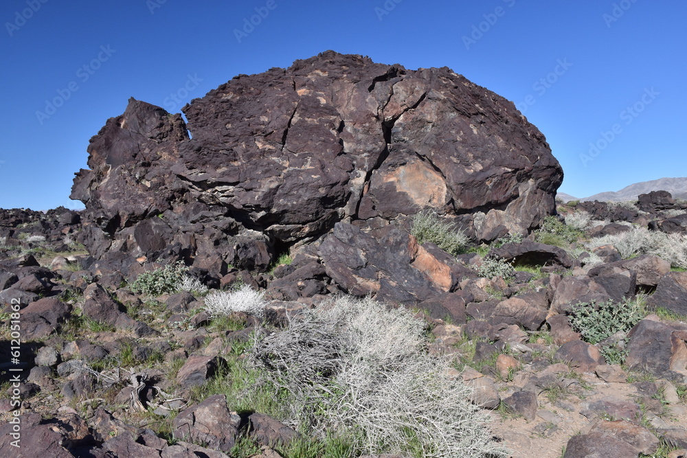 The Fossil Falls is a unique geological feature, located in the Coso ...