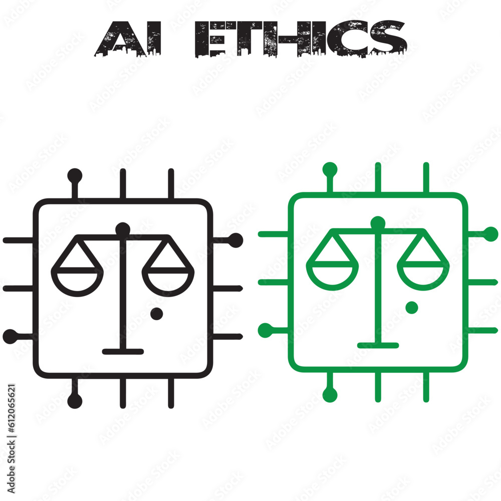 AI Ethics Law Concept Illustration Vector Artificial Intelligence ...