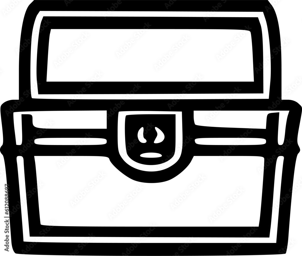 open treasure chest outline icon. linear manner sign for mobile concept ...