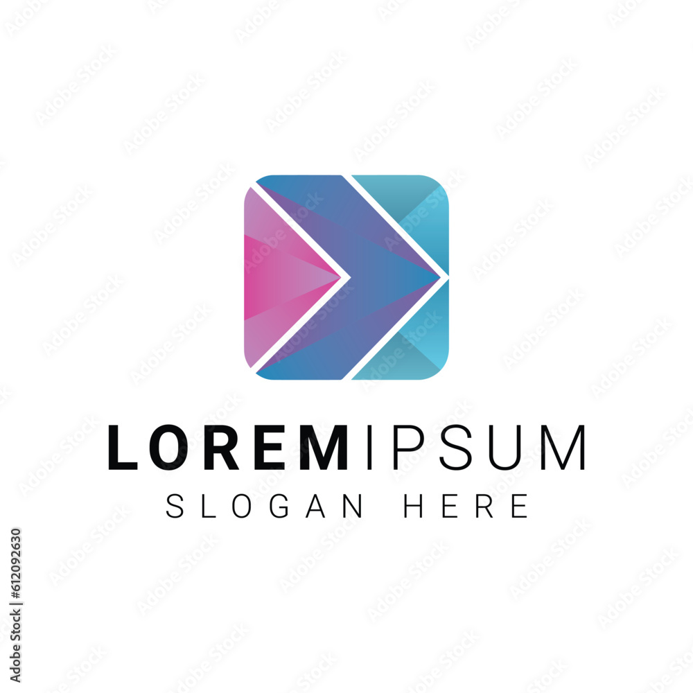 Business start-up logos of code symbols for logistics, travel agencies ...