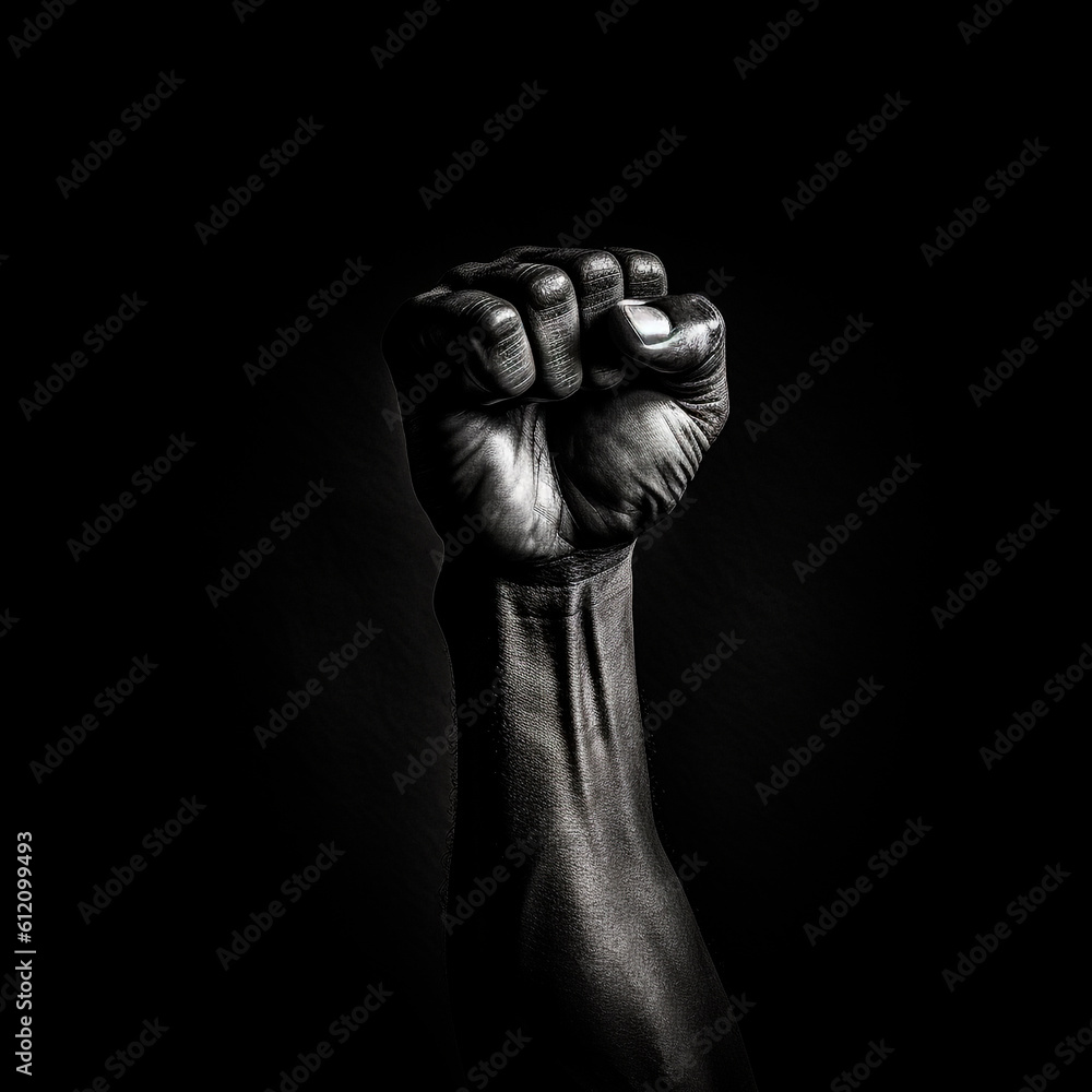Captivating photography captures the strength and drive of a black fist ...