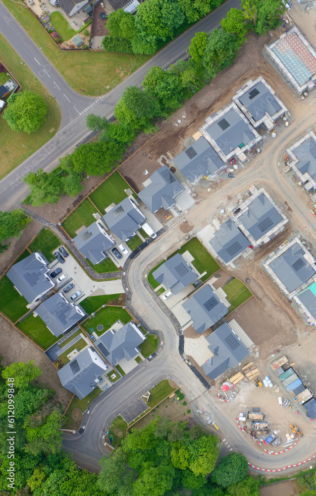 New housing development building houses for increased demand in rural ...