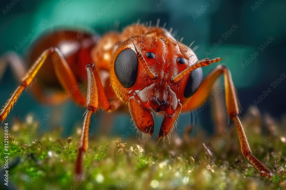 Red fire ant, known for aggressive behavior, painful bites, and ...