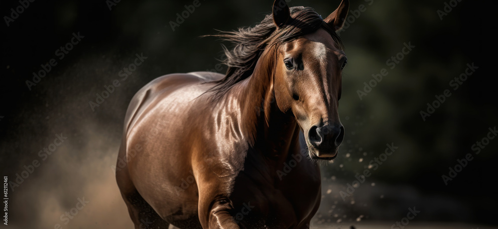 Pinto Horse, Pinto Horse with Long Mane Run, Horse running, Horse ...