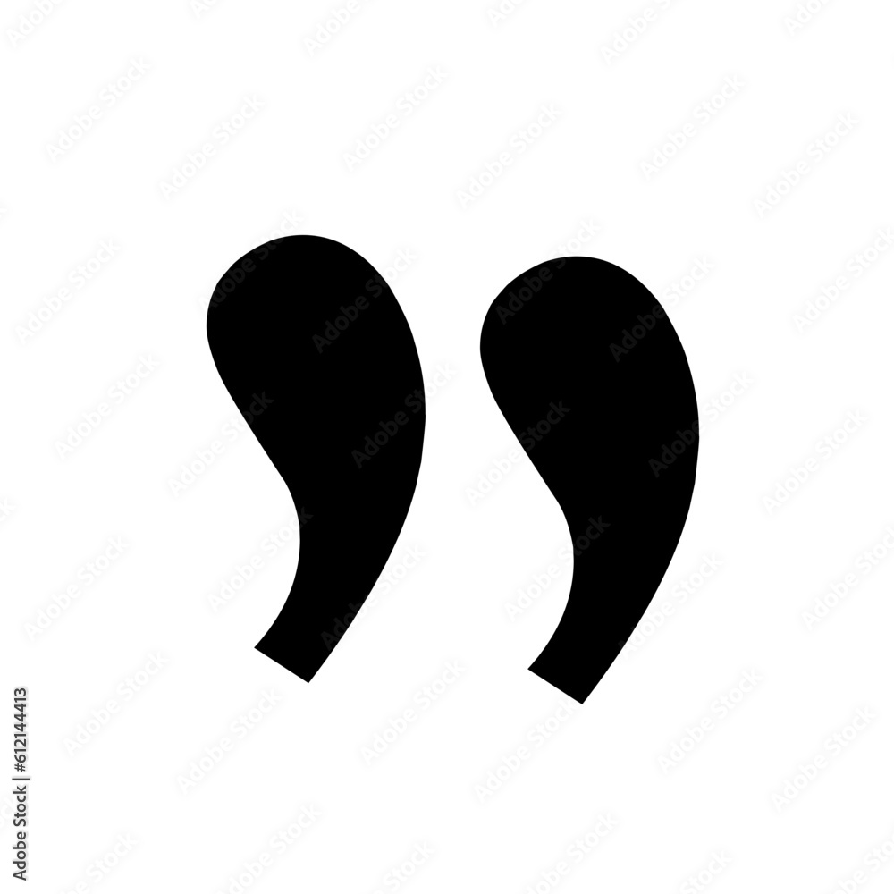 Punctuation flat mark set. Quote icons for conversation, quote ...