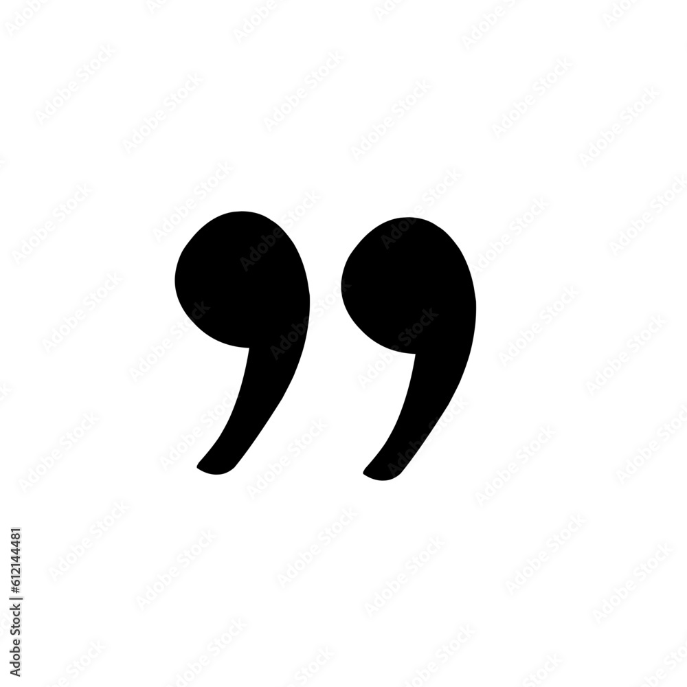 Punctuation flat mark set. Quote icons for conversation, quote ...