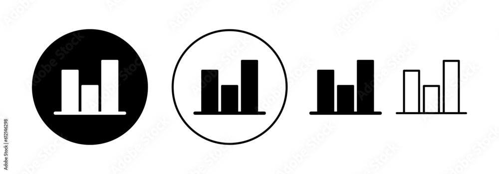 Growing graph Icon vector for web and mobile app. Chart sign and symbol ...
