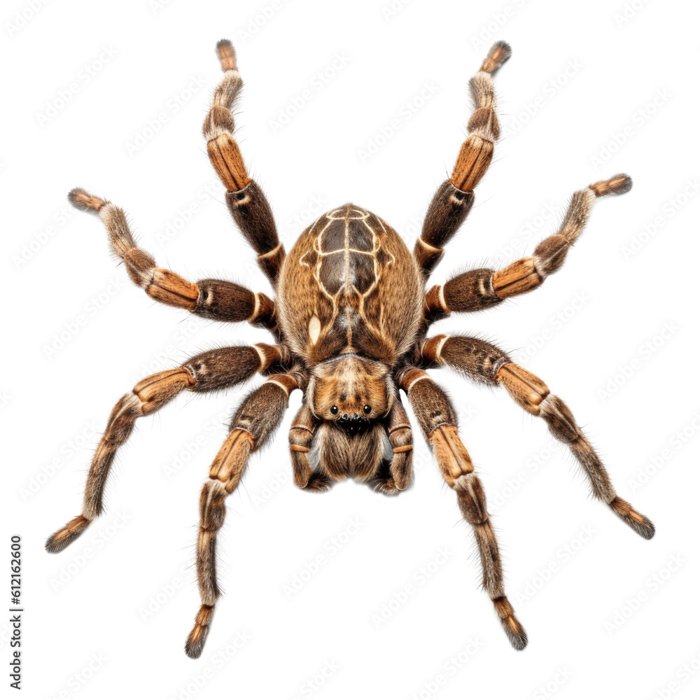 Tarantula Spider Top View Isolated on Transparent Background ...