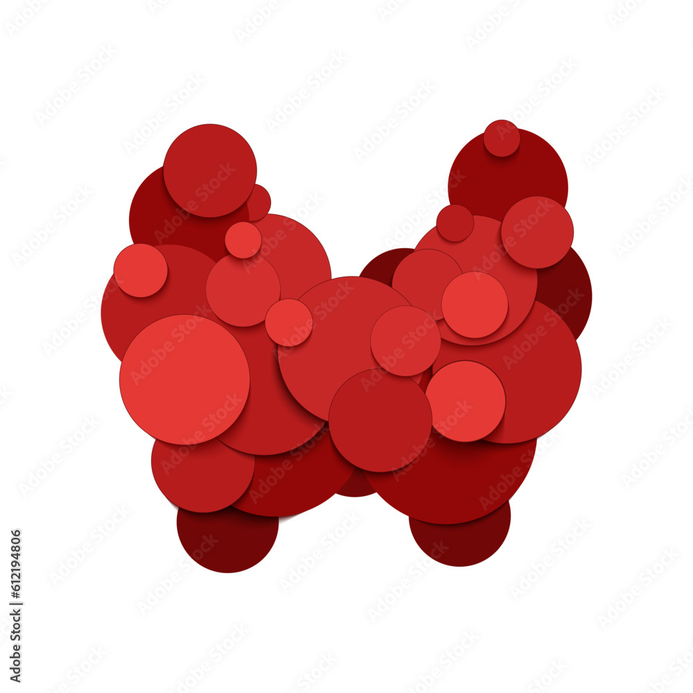 Thyroid gland body organ anatomy icon. Hypothyroidism and ...