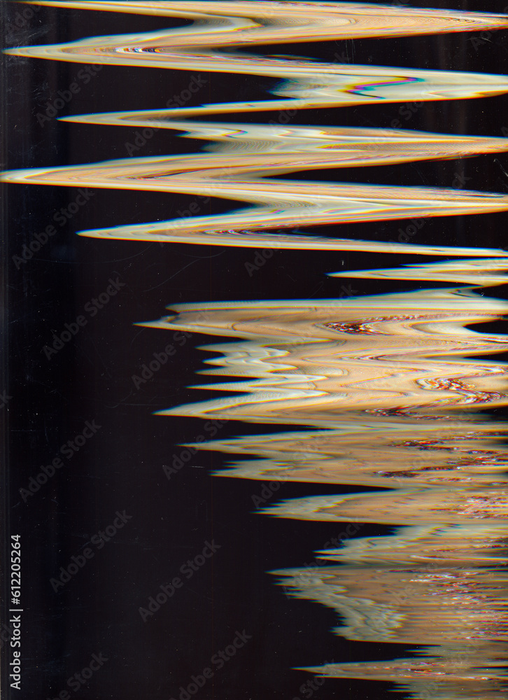 Glitch texture. Distortion overlay. Old film effect. Orange color ...