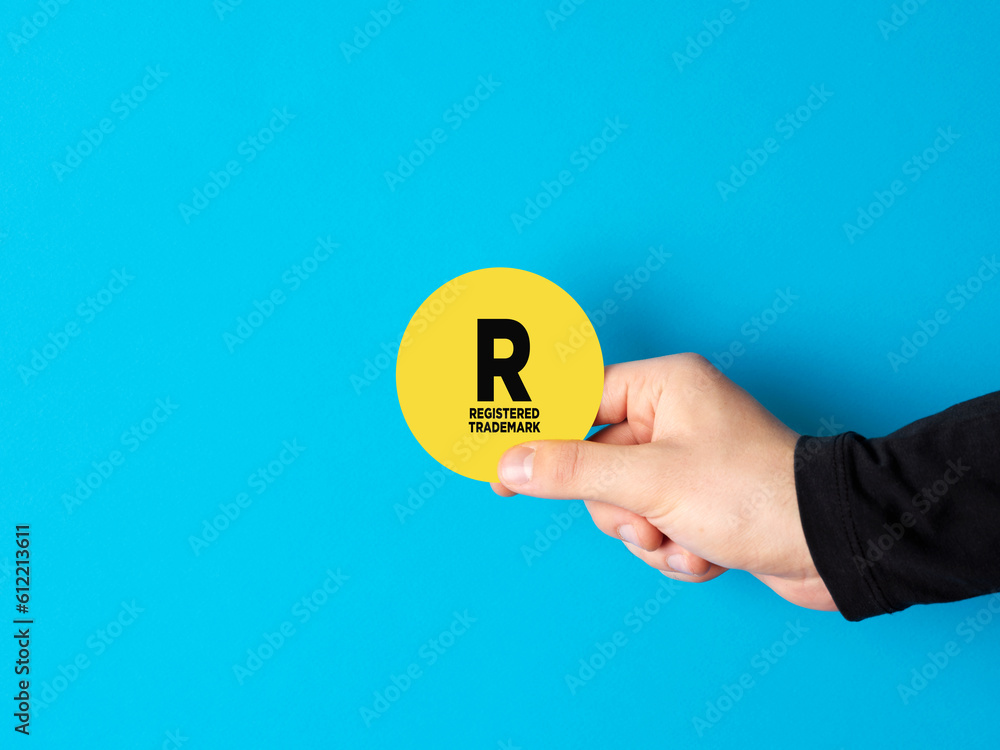 Registered trademark concept. Copyright, property rights and brand ...
