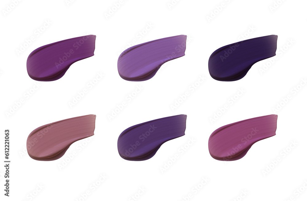 Lipstick smear smudge swatch isolated on transparent background. Cream ...