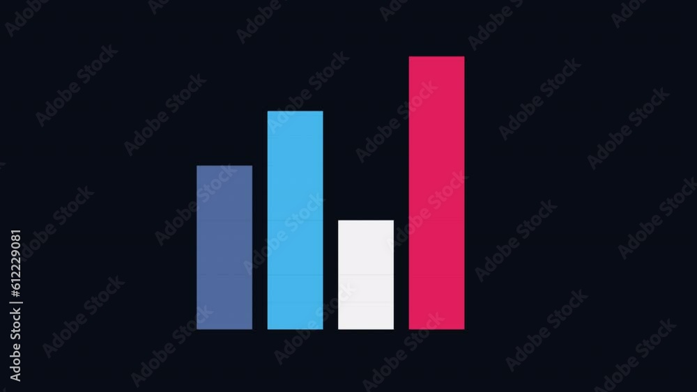 Animated growth graph UI element. Business chart. Economic report ...