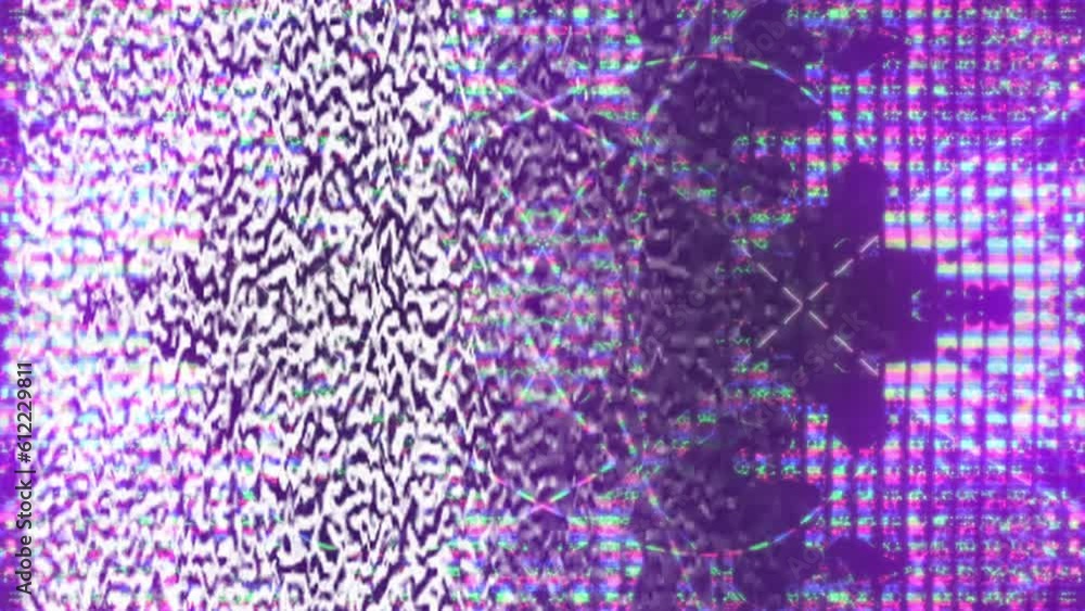 Futuristic glitch. Static noise. Signal distortion. Grain flicker ...