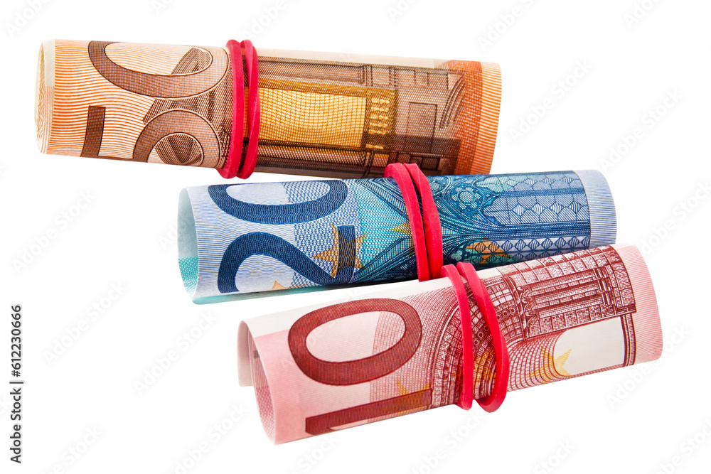 Euro Geldscheine und Hintergrund transparent PNG cut out Stock Photo ...