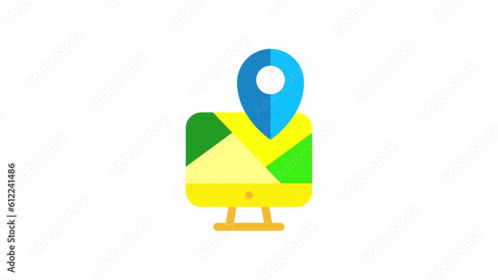 Map on PC, Location and Map animated icon on transparent background ...