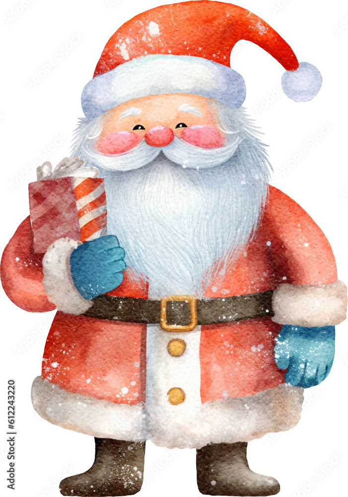 Santa Claus Illustration Created With Generative Ai Technology Stock